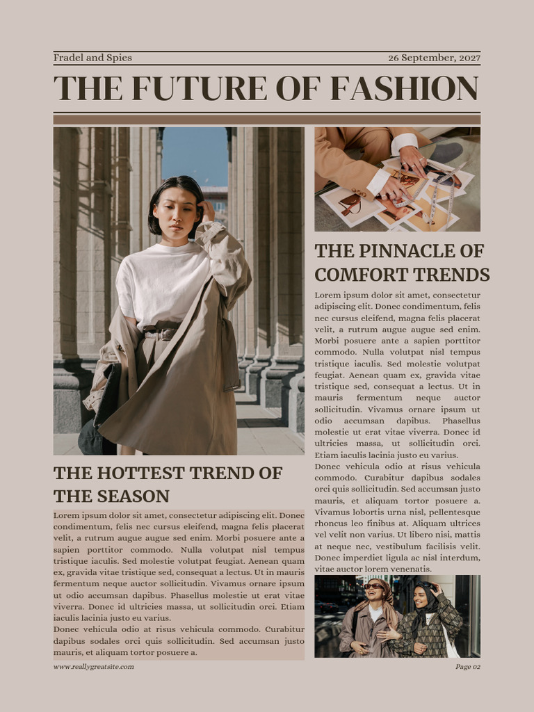 Brown and Beige Minimalist Fashion Magazine | PDF