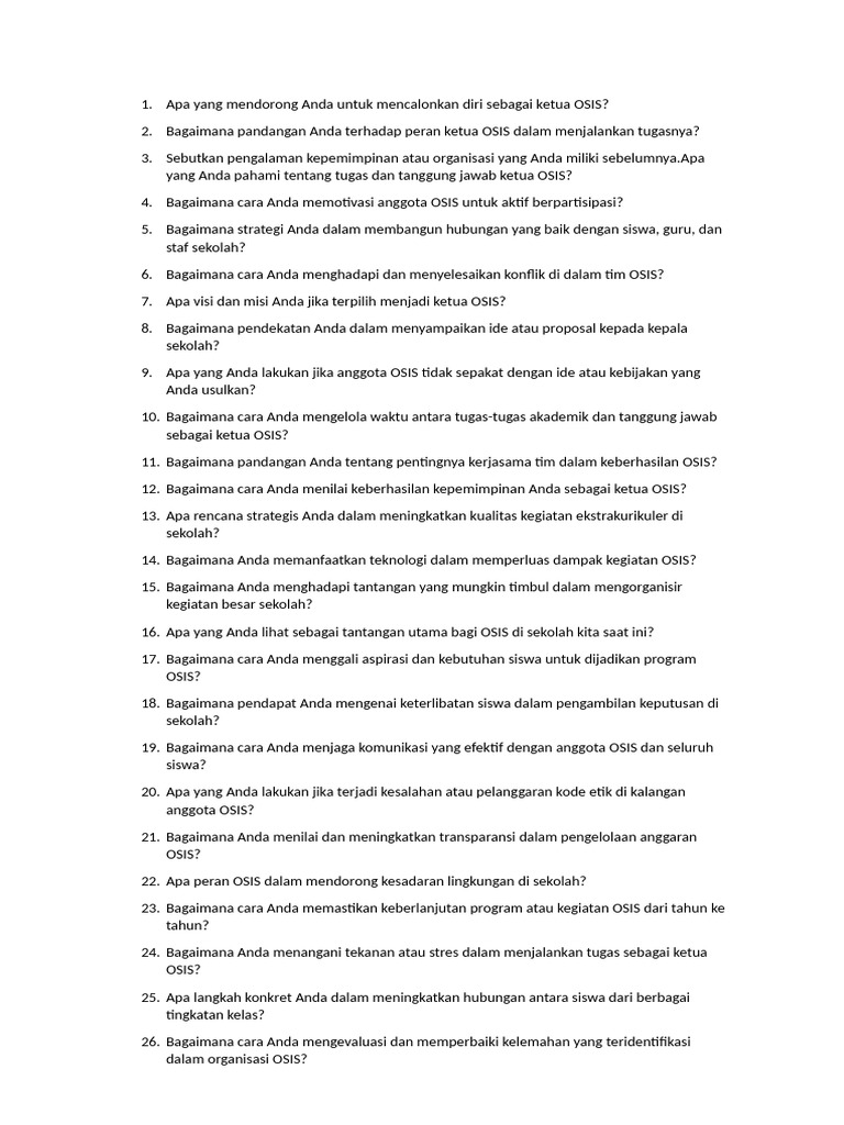 Debat Osis | PDF