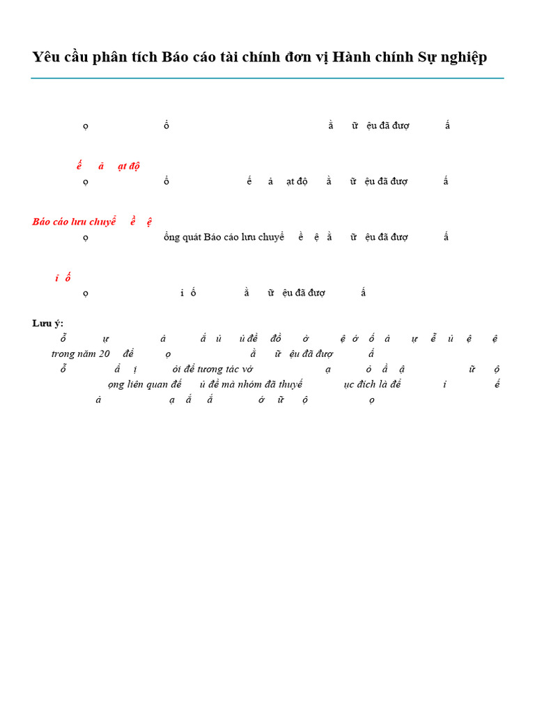 Yeu Cau Thuyet Trinh Phan Tich BCTC Don VI HCSN | PDF