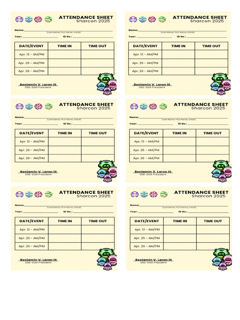 Attendance Card | PDF