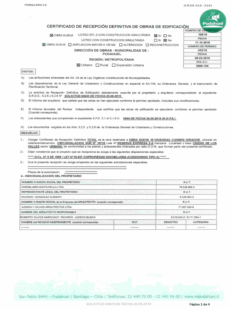 Permiso de Edificacion 1 | PDF