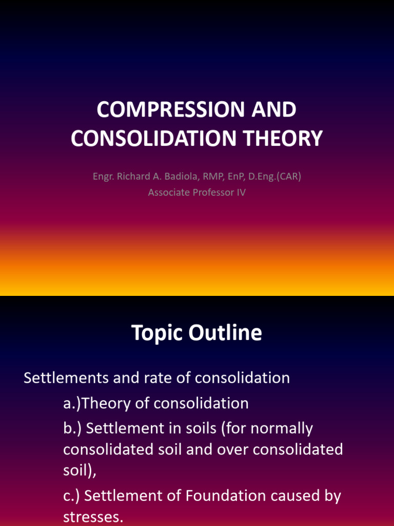 Compression Consolidation | PDF