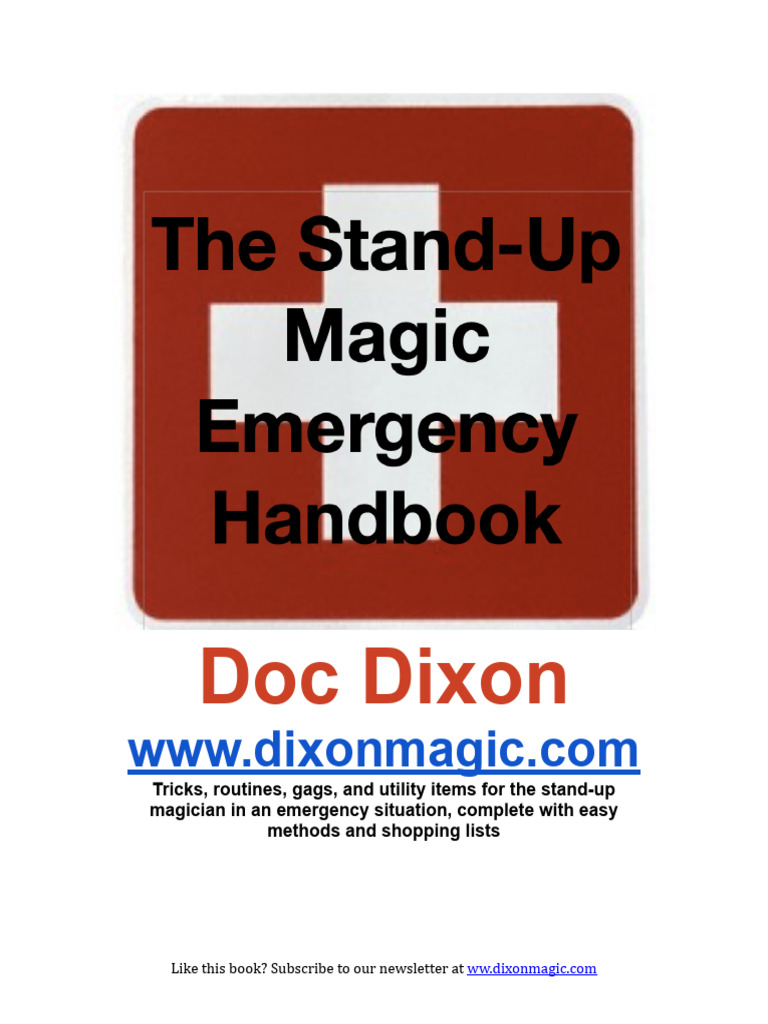 The Stand-Up Magic Emergency Handbook by Doc Dixon | PDF
