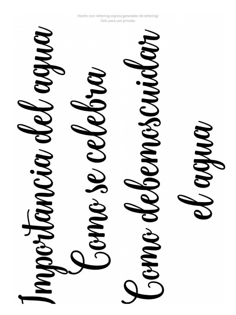 Generador de Lettering y Caligrafía | PDF