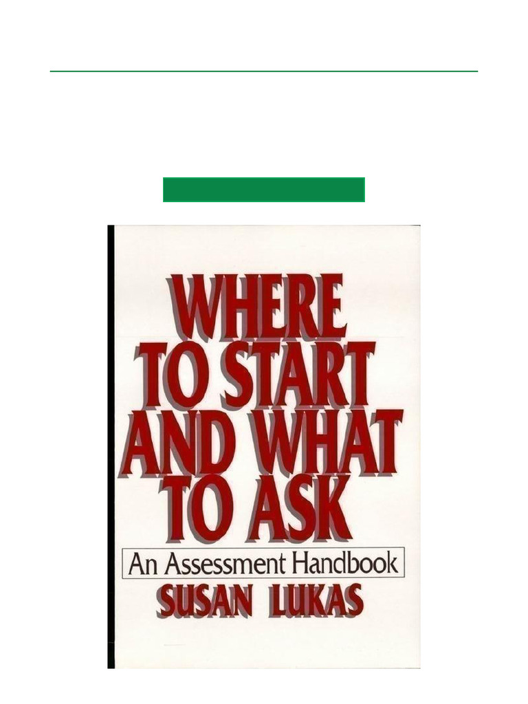 Assessment Handbook for Clinicians | PDF | Psychotherapy | Clinical ...