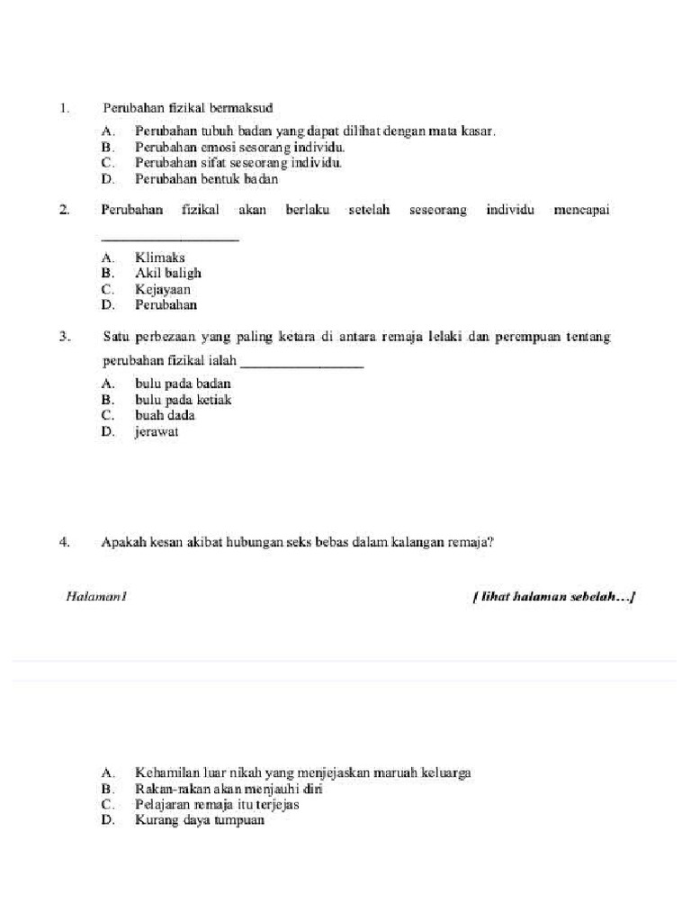 PAT PK Tahun 6 | PDF