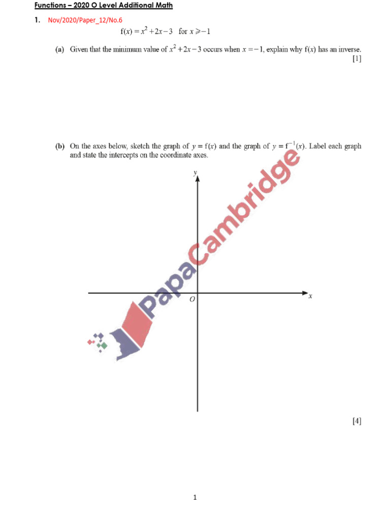 2020-Functions-O-Level-4037 | PDF