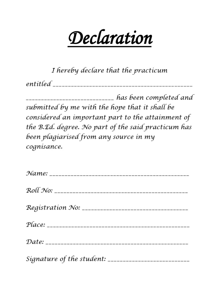 Declaration, Certificate, Acknowledgement Merged | PDF