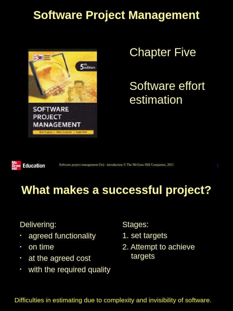 Ch05 Software Effort Estimation | PDF | Software Engineering | Computing