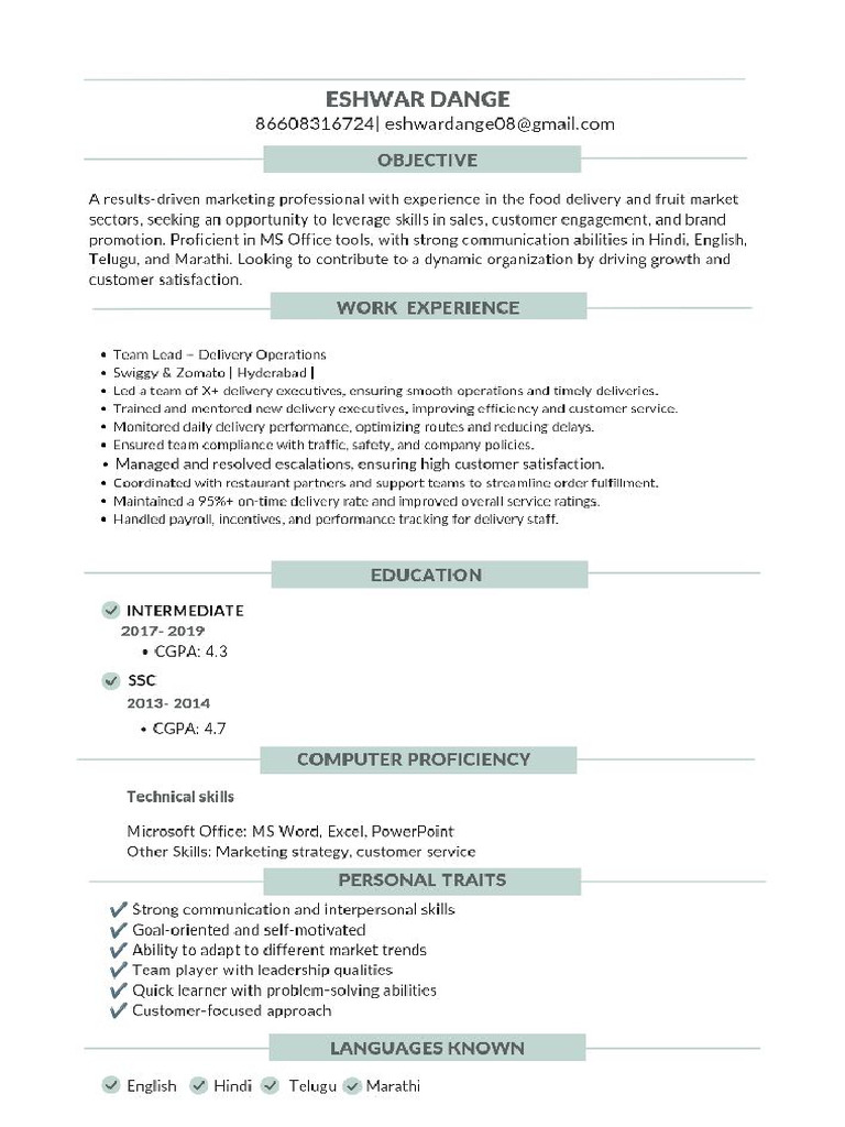 D.Eshwar Resume.... | PDF