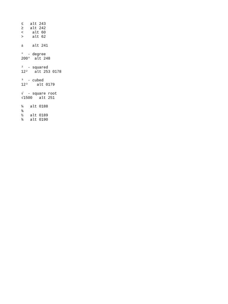 Cut and Paste Text Symbols | PDF