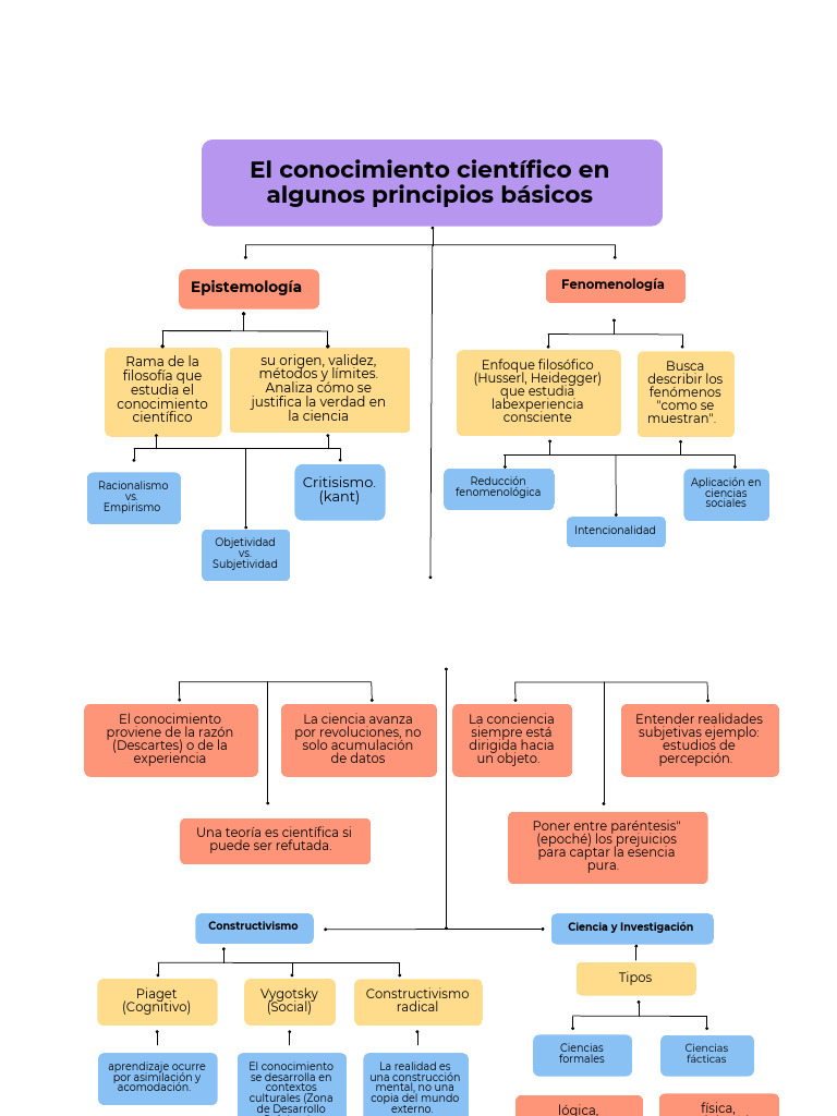 Gráfico de Mapa Conceptual Concepto Principal Moderno Ordenado Multicolor | PDF | Conocimiento ...