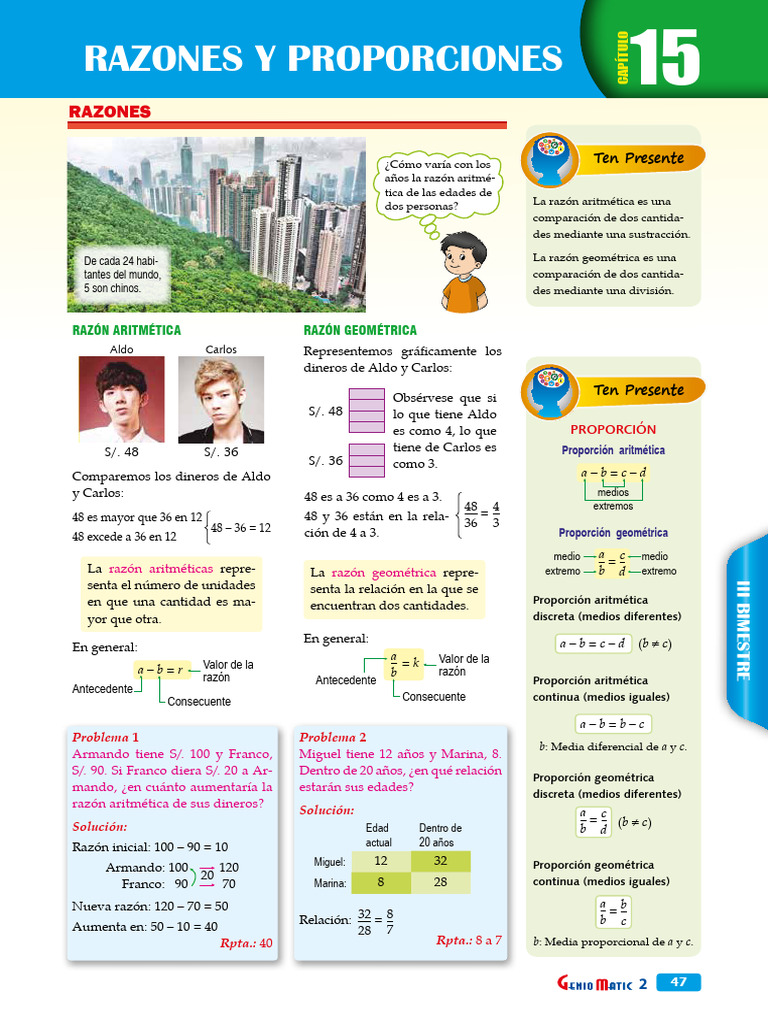 Razones y Proporciones Matemáticas | PDF | Proporción | Matemáticas