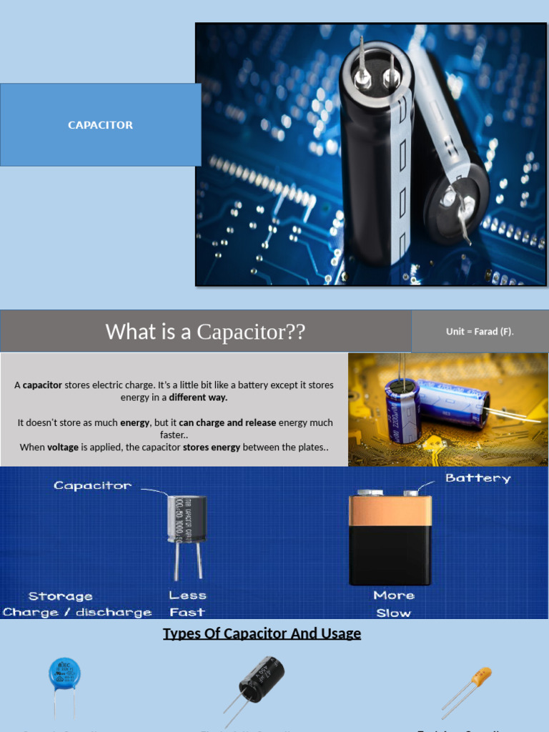 Understanding Capacitors: Types & Uses | PDF