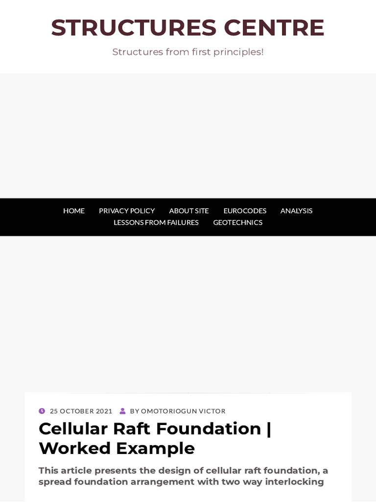 Designing Cellular Raft Foundations | PDF | Beam (Structure ...