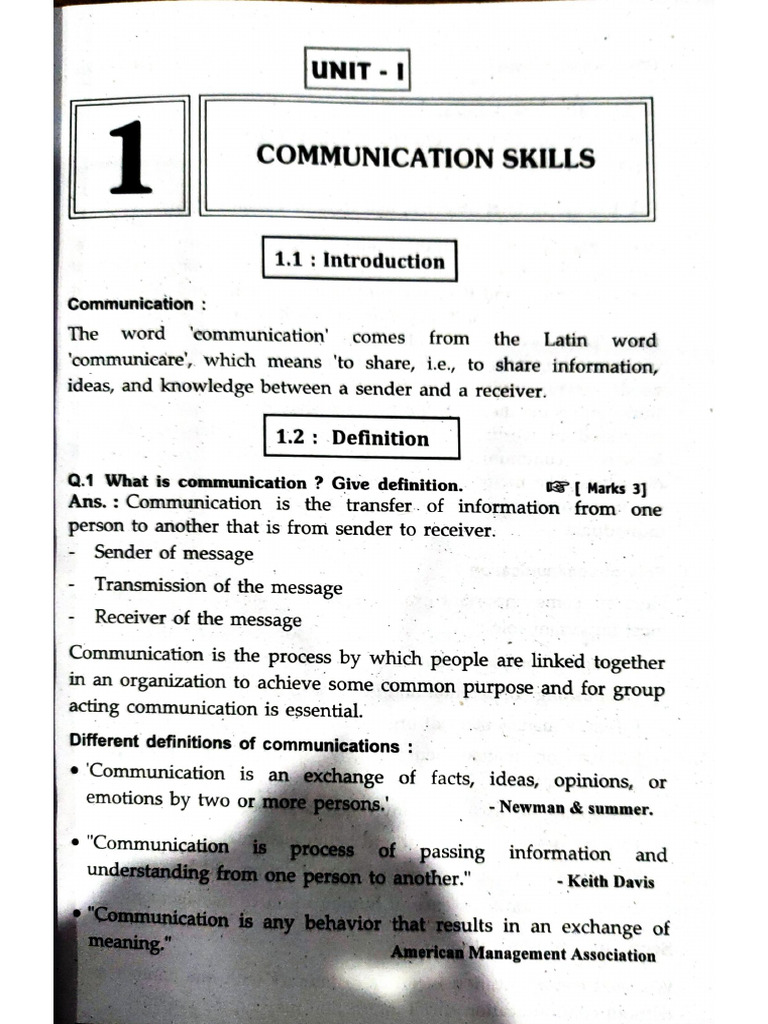 Communication skills notes 1 | PDF
