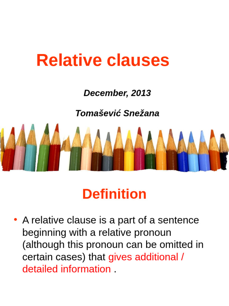 _relative_clauses_part1 | PDF | Pronoun | Syntax