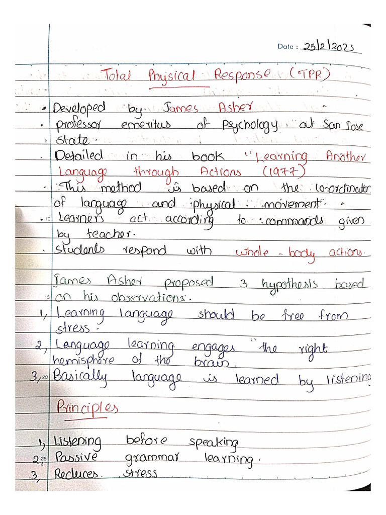 English NOTES JAMES ASHER | PDF