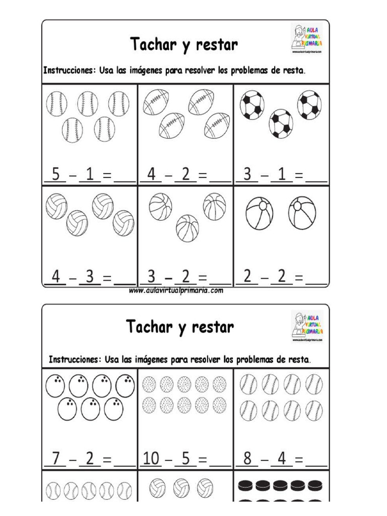 Ficha APRENDEMOS A RESTAR | PDF