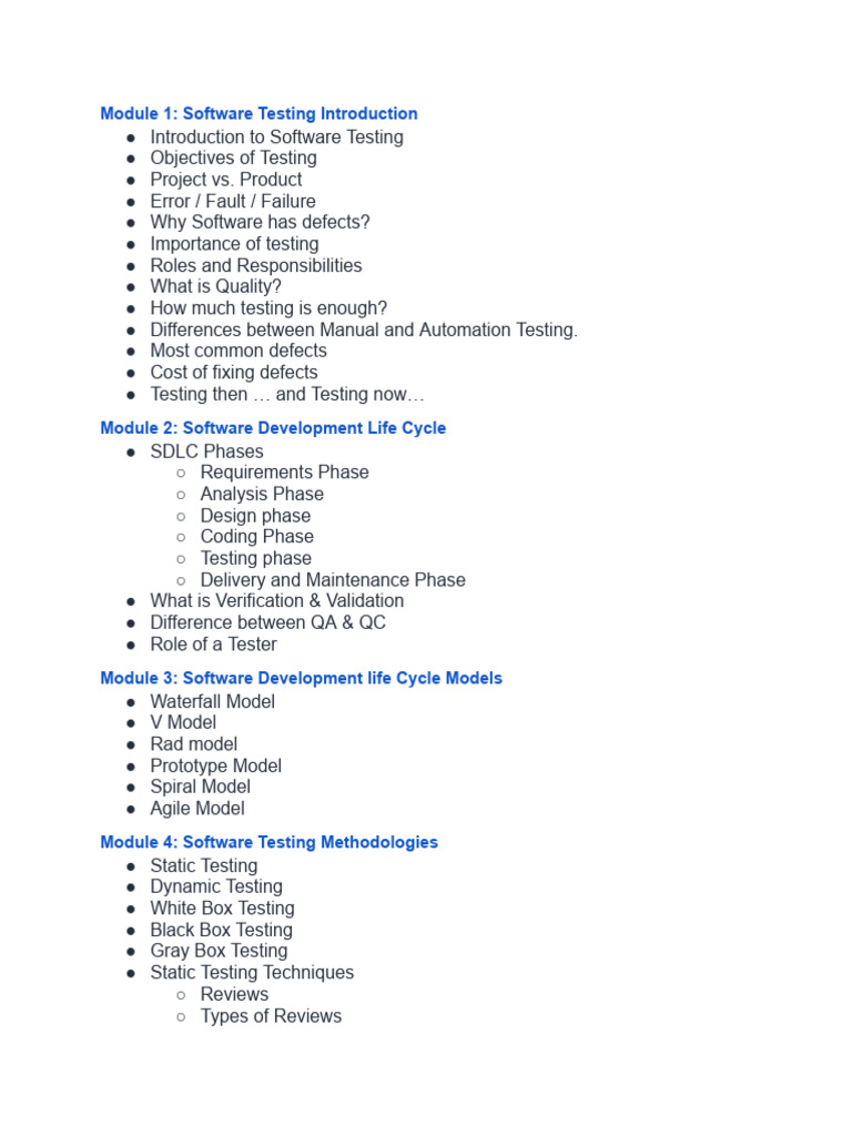 Testing Curriculum | PDF | Software Testing | Software Development Process