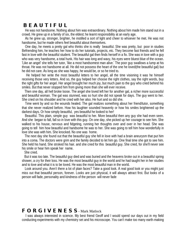 The Beauty of Inner Love and Forgiveness | PDF | Cats