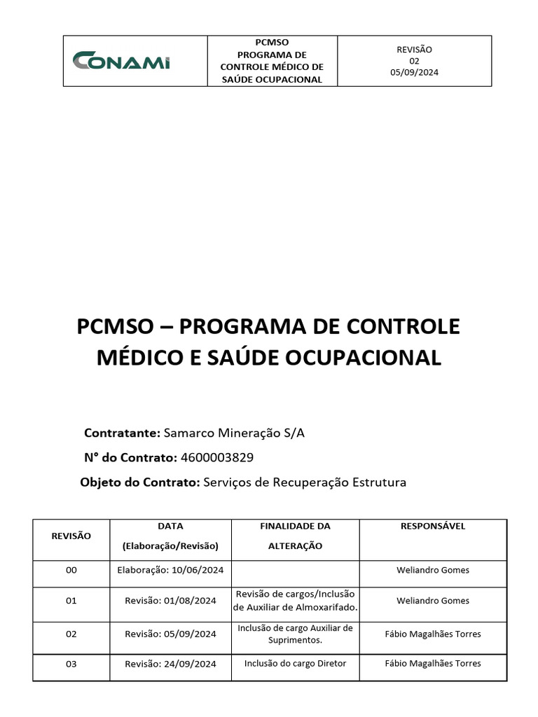 PCMSO: Saúde Ocupacional na Samarco | PDF