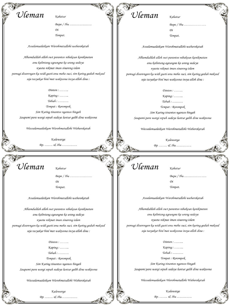 Contoh Uleman Dibagi 4 | PDF