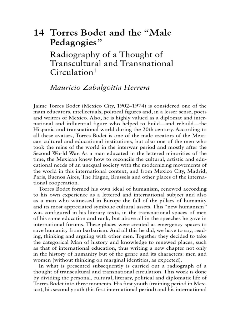 Torres_Bodet_and_the_Male_Pedagogies | PDF | Mexico