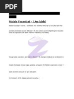 A Schoolgirl's Diary From I AM MALALA | PDF | Malala Yousafzai