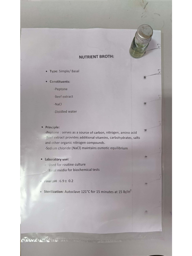 1-Culture Media and Biochemical Test | PDF