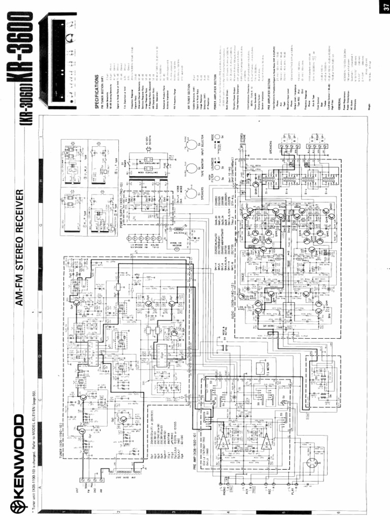 Kenwood KR 3600 Schematic | PDF