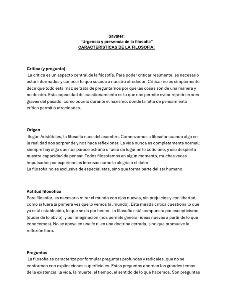 Resumen Filosofia Mio | PDF | Pensamiento | Realidad