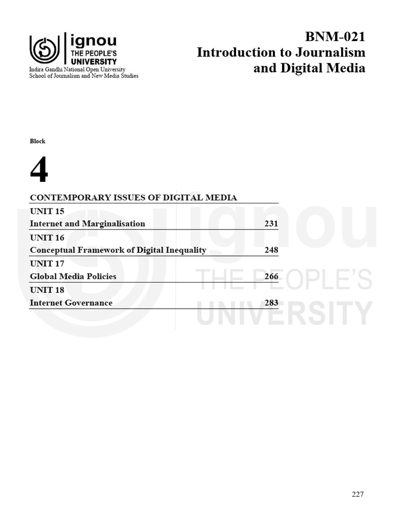 Intro to Journalism and Digital Media BNM 021 Block 4 | PDF | Social Exclusion | Intersectionality