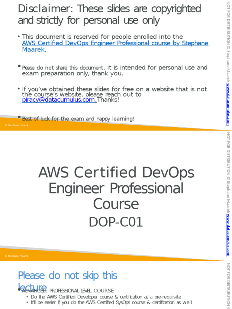 aws-certified-devops-slides-v14 | PDF | Command Line Interface | Parameter (Computer Programming)