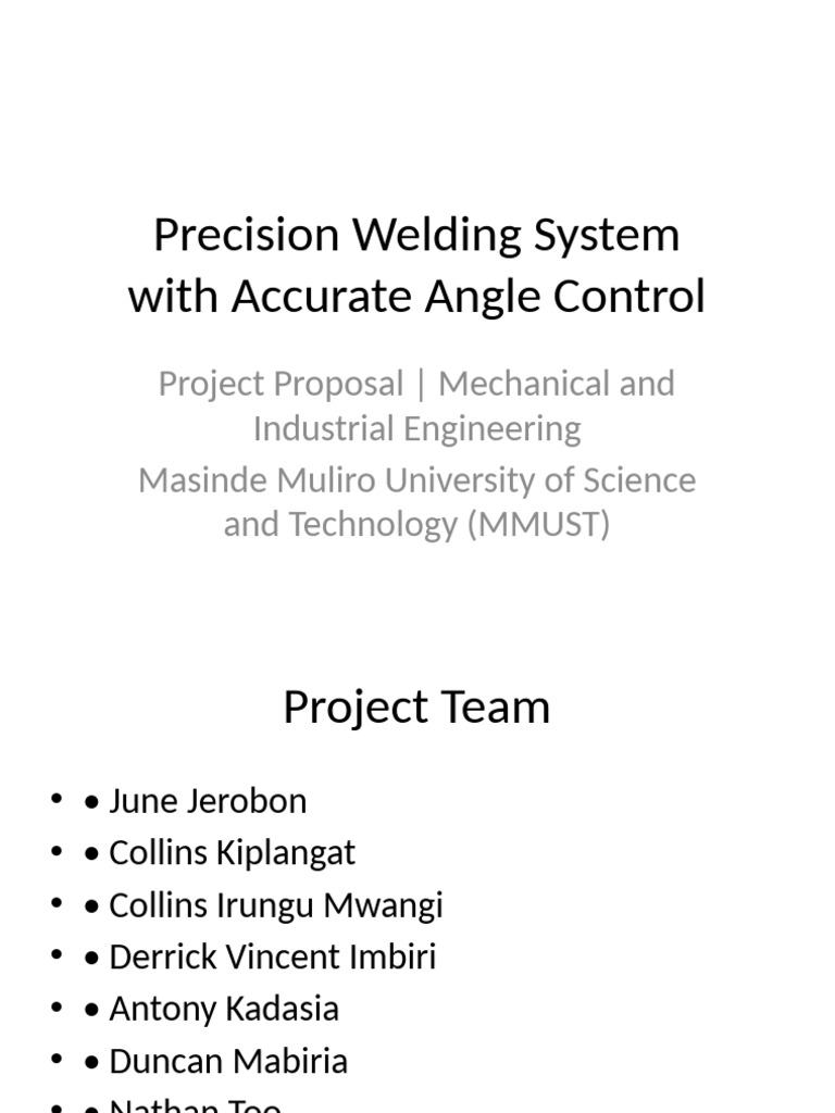 Precision Welding Presentation | PDF | Automation | Welding