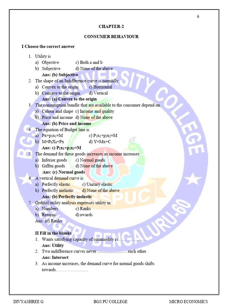 Micro Economics All Chapter 2 | PDF | Demand | Utility