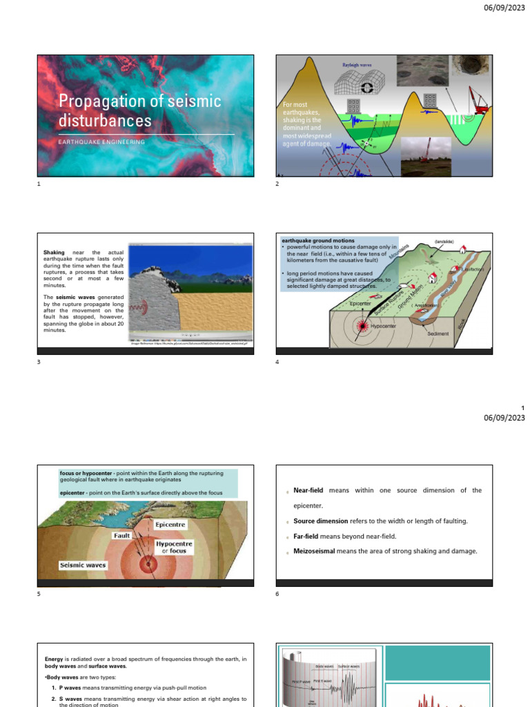 LEC3_Propagation of Seismic Disturbances | PDF | Waves | Earthquakes