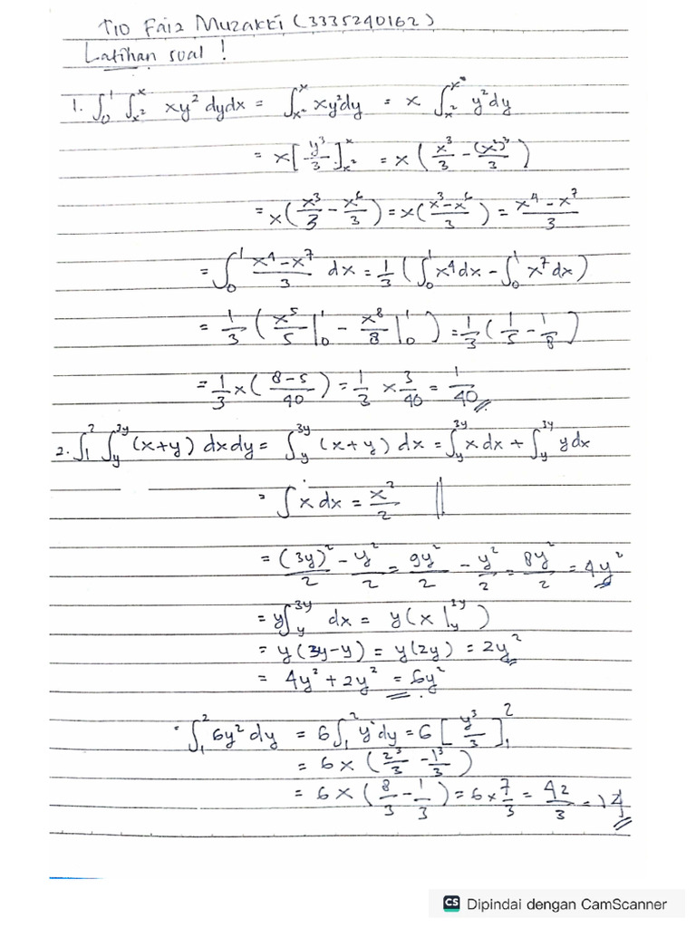 Tugas 2 Kalkulus 2 - Tio Faiz Muzakki | PDF