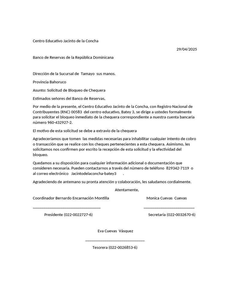 Cata Del Banco Jacinto | PDF