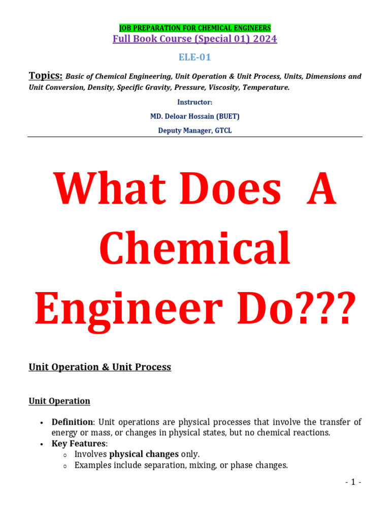 ELE-01 Lecture Sheet | PDF