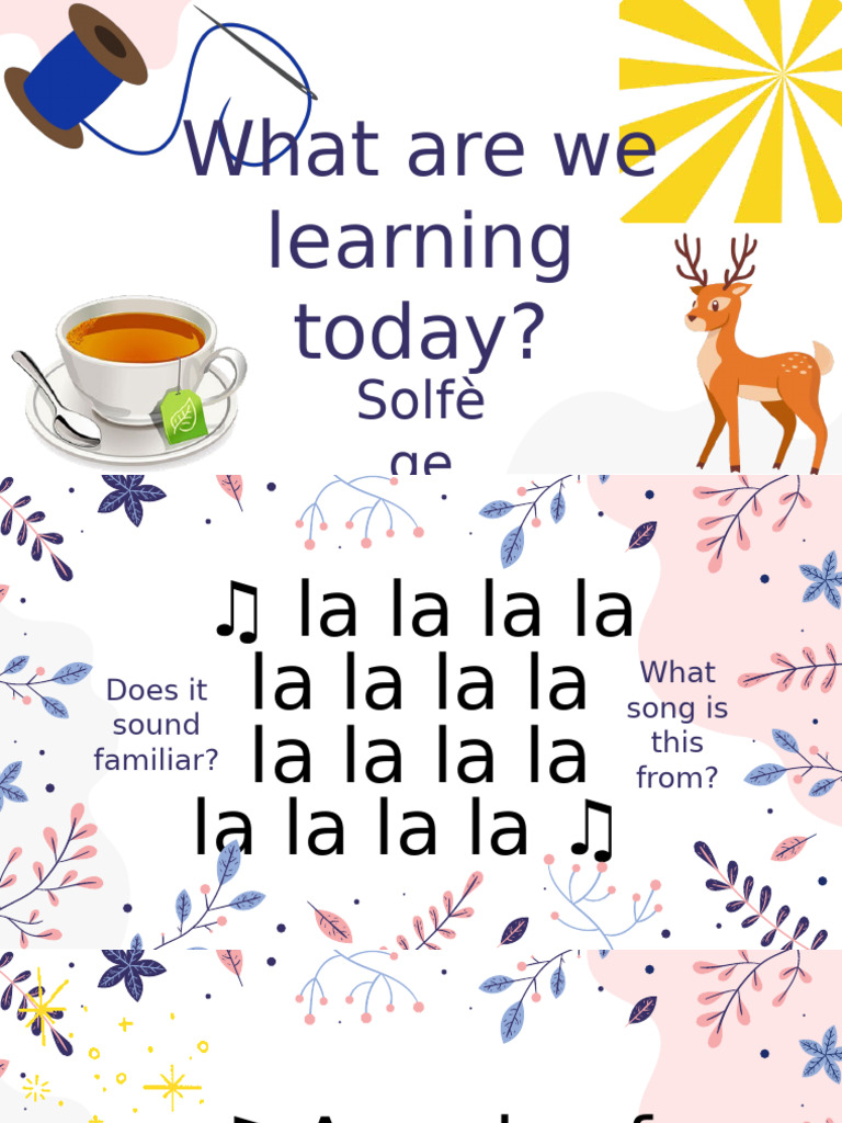 Introduction To Solfege Notation | PDF