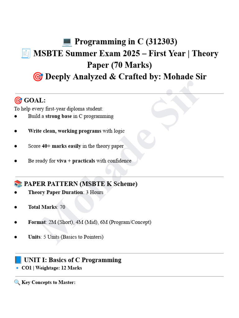 C Programming MEGA ROAD MAP | PDF | Pointer (Computer Programming) | C (Programming Language)