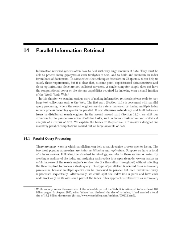 Parallel Information Retrieval | PDF | Map Reduce | Replication (Computing)