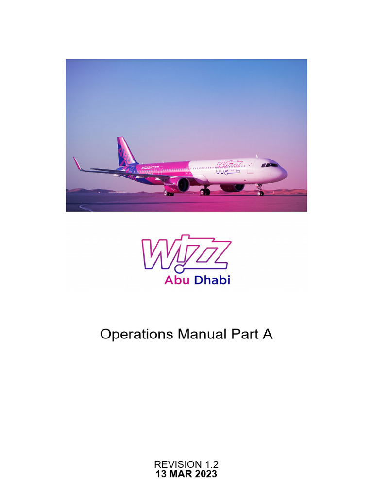 Operations Manual Part A: Revision 1.2 | PDF | Visual Flight Rules ...