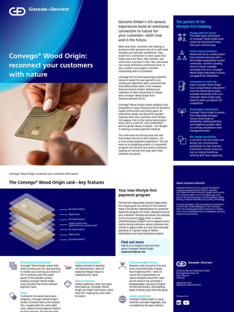 Unique Wood Cards for Sustainable Banking | PDF