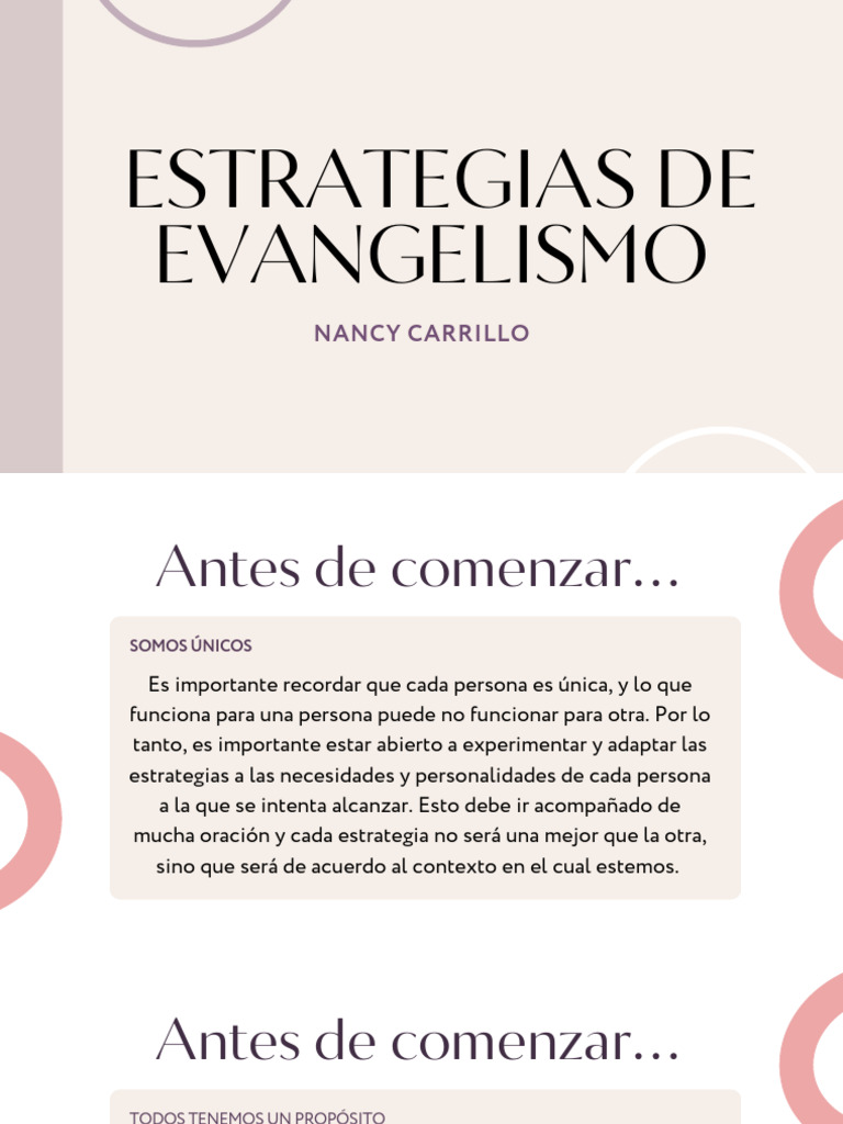 Estrategias Creativas De Evangelismo Pdf Evangélico