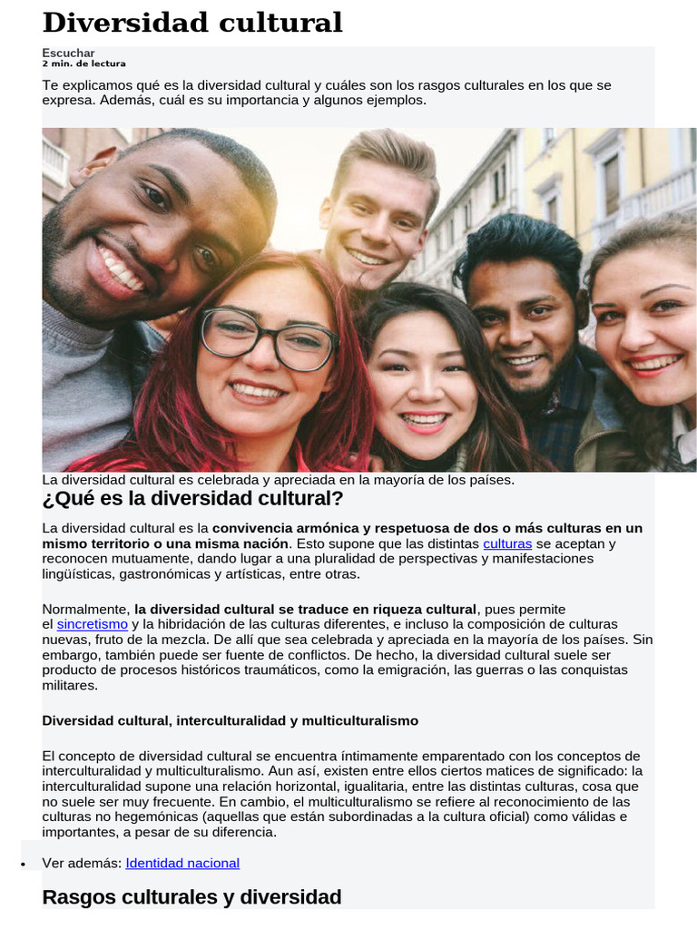 Diversidad Cultural en América Latina | PDF | America latina | Raza ...