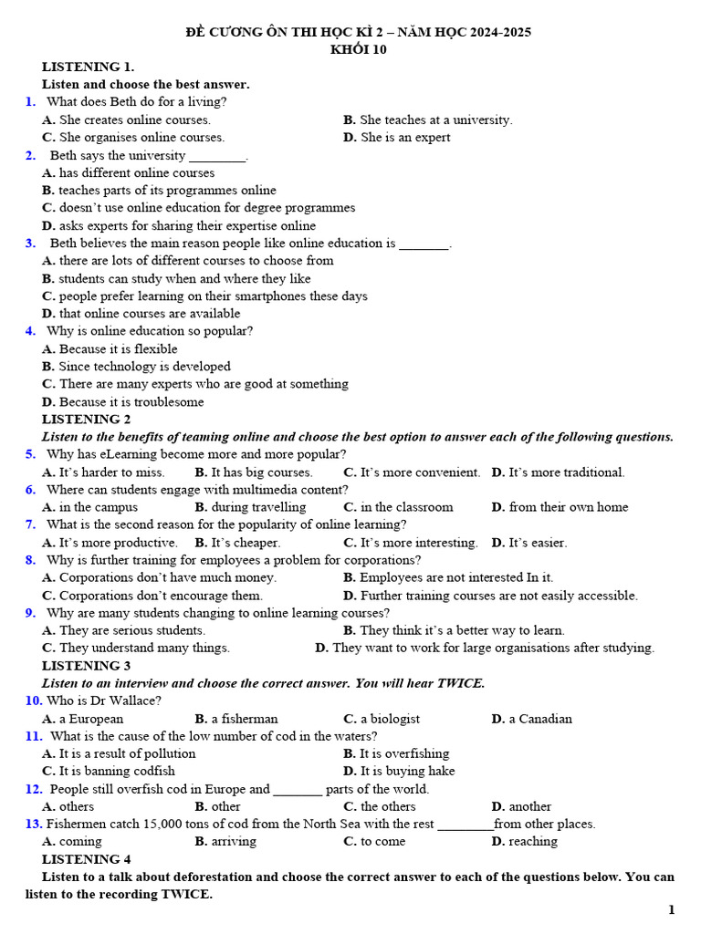 K10-Đề Cương Ôn Thi CK2 | PDF | Giant Panda | Climate Change