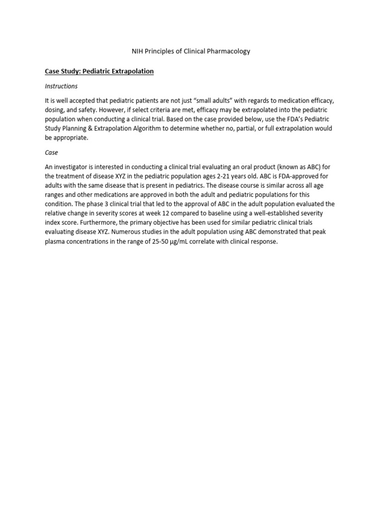Case Study Pediatric Extrapolation 508 | PDF