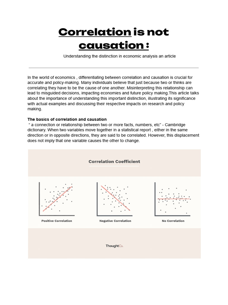Correlation is not causation | PDF | Lamb And Mutton | Economies